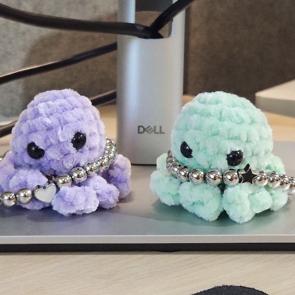 Mini Octopus Plushie , Pocket Octopus, Velvet Octopus , Crochet Octopus ...