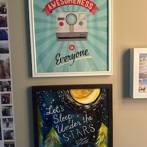 Starry Shade Art Print Watercolor Quote Inspirational Print Lettering ...