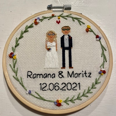 Wedding Calendar Cross Stitch Personalised Wedding Calendar - Etsy