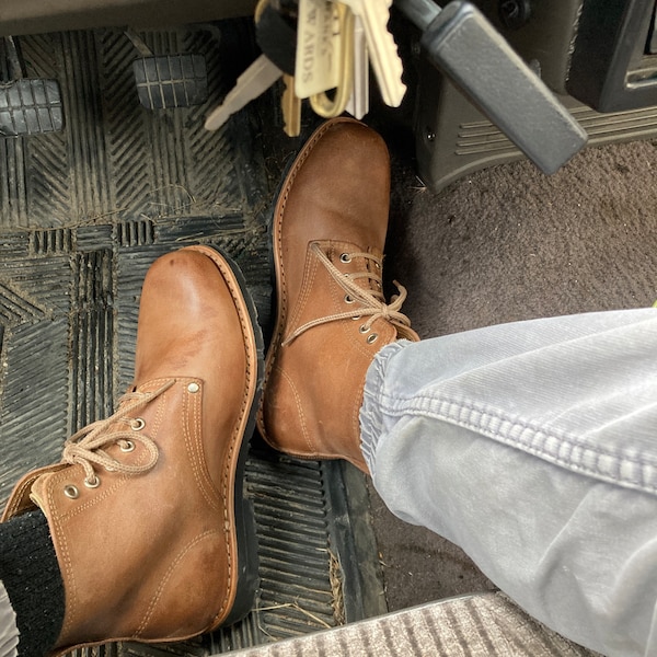 Handmade Portuguese Vintage Hiking Leather Cap Toe Goodyear Welted ...