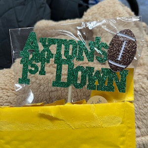 Custom Football 1st Down Cake Topper, 1st Down Football Party, Football ...