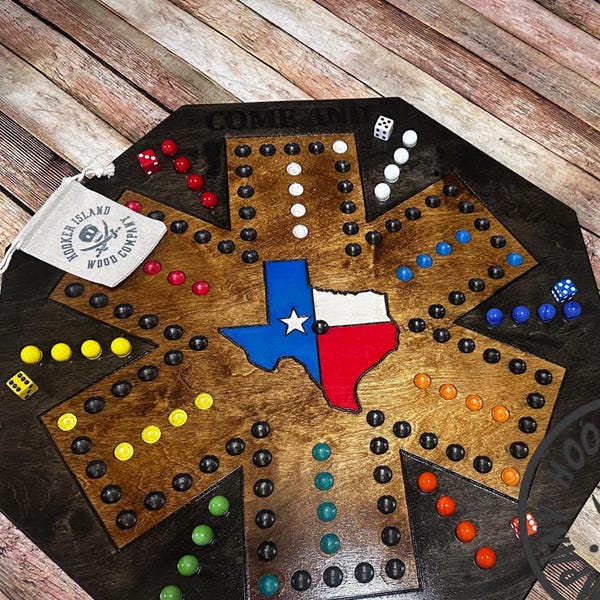 Personalized Texas Wahoo Board Game — Lone Star Edition With Dice ...