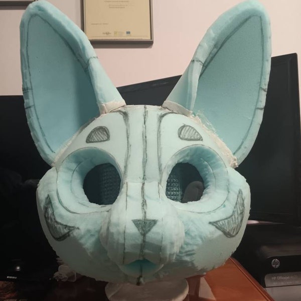 Kemono Fursuit Head Base Pattern (PDF Pattern) - Etsy