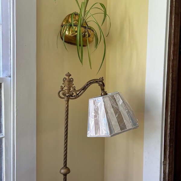 Grandma Moses Bridge Lamp Shade, Lampshade Threads Onto Floor Lamp ...