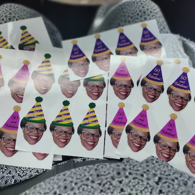 Custom Face Stickers Waterproof 3 Custom Printed Vinyl Stickers ...