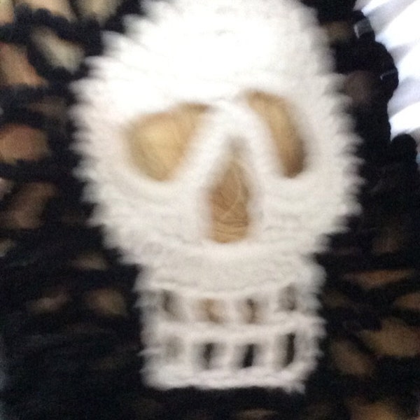 Skull Hat, Skull Mesh Snood, Skeleton Hat, Skull Tam, Mesh Snood Hat ...