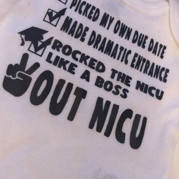 Peace Out NICU - NICU Baby Onesie - Nicu Graduate - Going Home Onesie ...