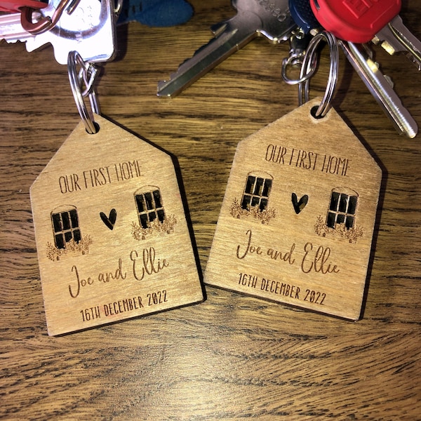 First Home Keyring, First Home, House Keyring, Housewarming Gift ...