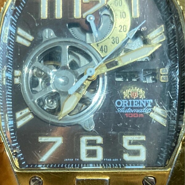Square Orient Watch, Automatic Mechanical Watch, Japan Watch, Black ...