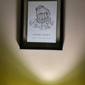 Daddys Team Print, Gift for Dad, Family Hands Print, Daddy Children ...