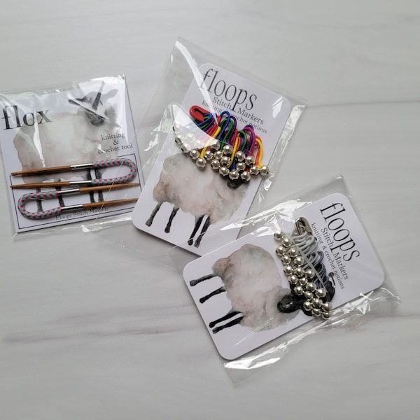 Choose Size 'peru' Soft Flexible FLOOPS Knitting Stitch Markers - Etsy