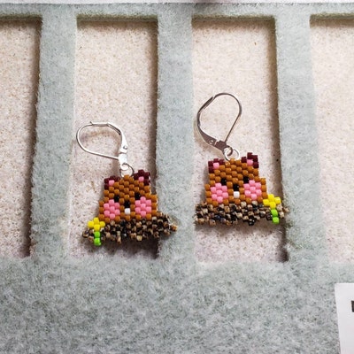 Angel Brick Stitch Bead Pattern, DIY Beaded Earring Jewelry Charms, PDF ...