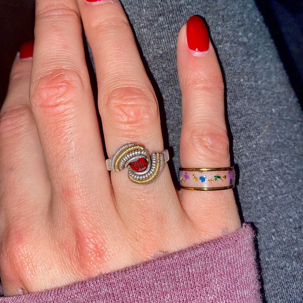 Pressed Flower Ring, Handmade Flower Preservation Ring Silver Gold ...