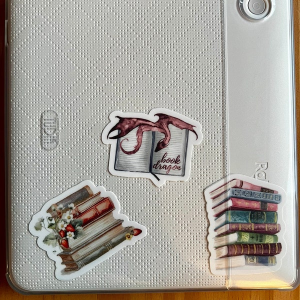 Summer Bookstack Watercolor Sticker, Vinyl Literary Laptop Decal ...