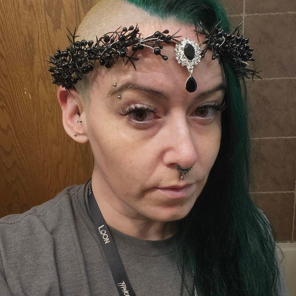 Moon Tiara, Butterfly Flower Crown, Crescent Moon Headband, Purple ...