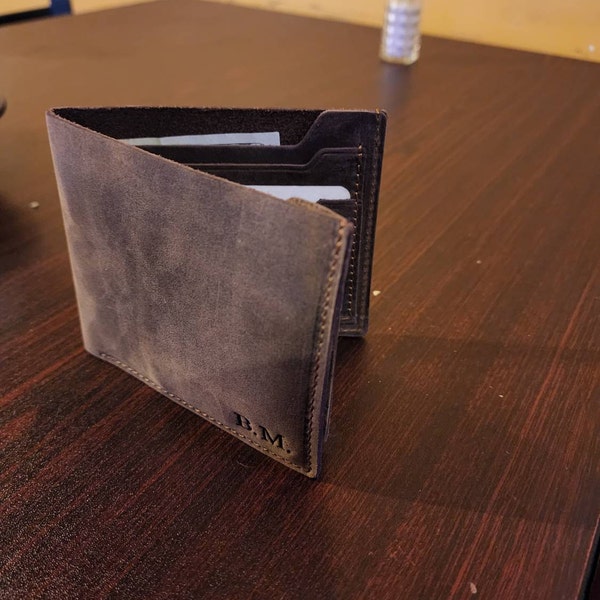 Personalized Leather Wallet, Bifold Wallet, Handmade Wallet for Men ...