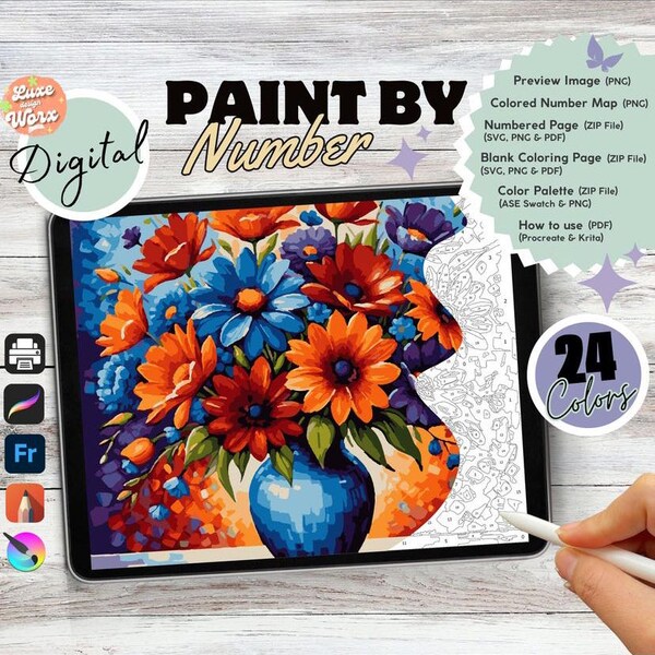 Paint by Numbers Wooden Log Cabin Digital | Nature Scene Color by ...