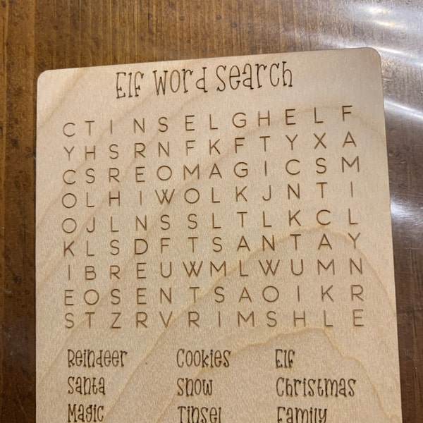 Mini Elf Prop, Elf Word Search , Elf Puzzle, Interactive Elf Props, Elf ...