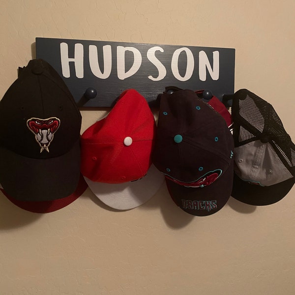Personalized Boy’s Room Decor - Custom Boy’s Hat Rack - Personalized ...