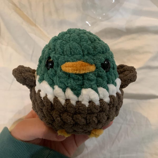 Mallard Duck Plush Handmade, Crochet Mallard Duck, Handmade Ducks ...