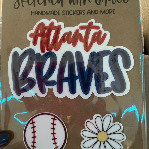 Atlanta Braves Sticker + Atlanta Fan + Go Braves + Atlanta Georgia ...