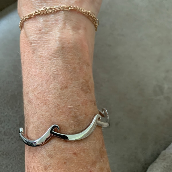 WAVE BRACELET 925 Sterling Silver. Made on Cape Cod. Bracelet With ...
