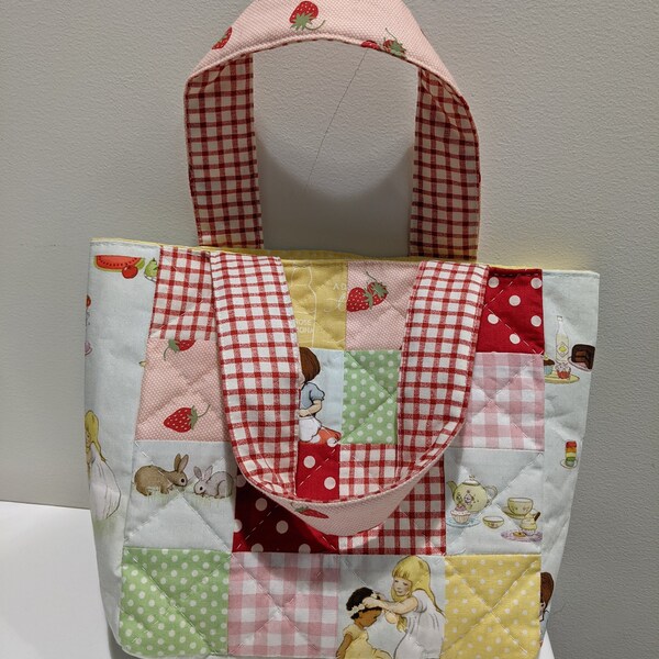 Handmade, Epp, Hexagon, Quilted, Zipper Pouch. Beautiful Strawberry ...