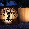 Outdoor Privacy Screens Circle Pattern Decorative Screens Large Metal ...