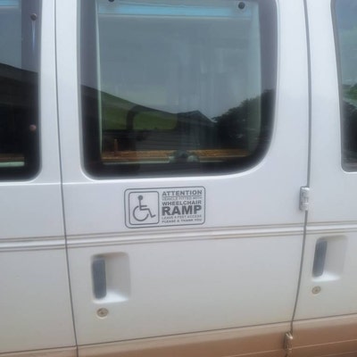 Handicap Wheelchair Ramp Access Decal Disabled Car Decal Handicap Car ...