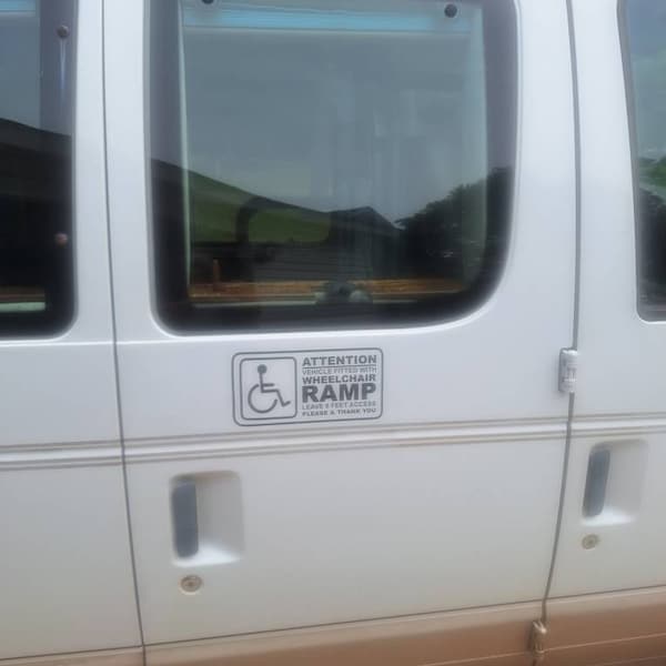 Handicap Wheelchair Ramp Access Decal - Disabled Car Decal - Handicap ...