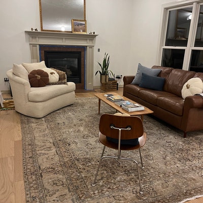 5x9 Vintage Rug, Beige Turkish Area Rug, Ivory Rug, Wool Anatolian ...