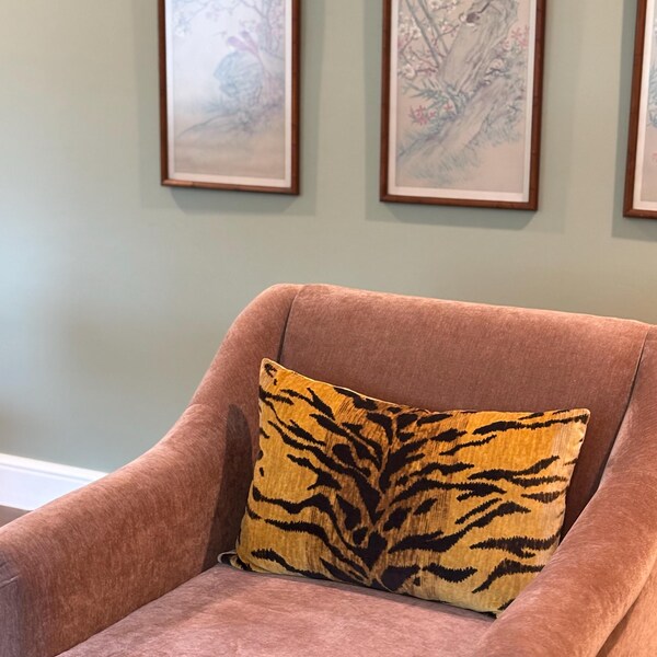 Anna Spiro Tattie // Multi With Butterfly Flange Pillow | Plaid Print ...