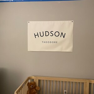 Baby Name Flag Canvas Flag Nursery Name Sign Custom Name - Etsy