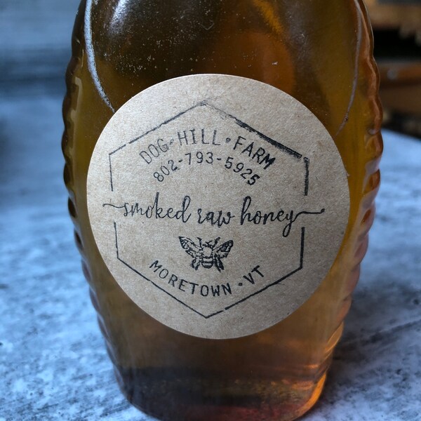 Raw Honey Labels Stamp - Honey Labels for Jars Rubber Stamp - Local ...