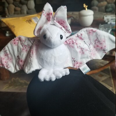 MADE TO ORDER White Japanese Cherry Blossom Bat Plush Scented or No ...
