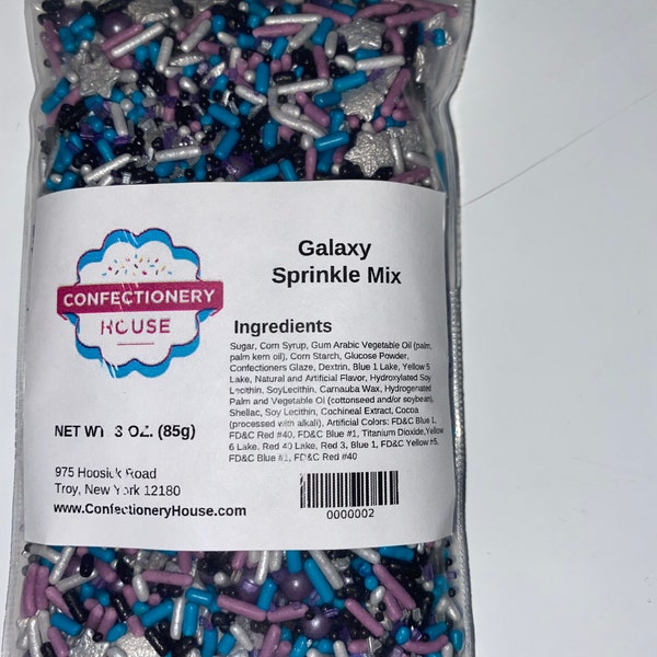 Galaxy Sprinkle Mix | 3 Ounces | Space Birthday Sprinkles | Star ...