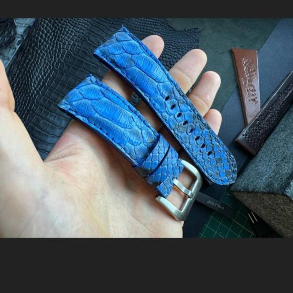 Black Ostrich Leather Watch Band 24mm 25mm 26mm 28mm Panerai Strap - Etsy