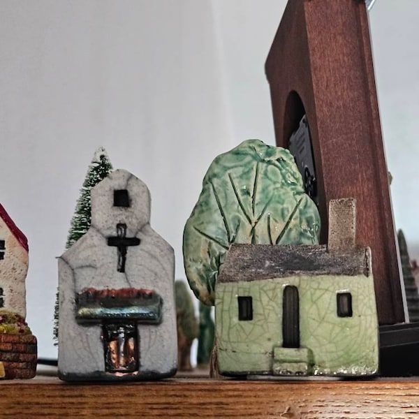 Small Hand Built Pit Fired Ceramic Art House - Handmade Ceramics - Etsy