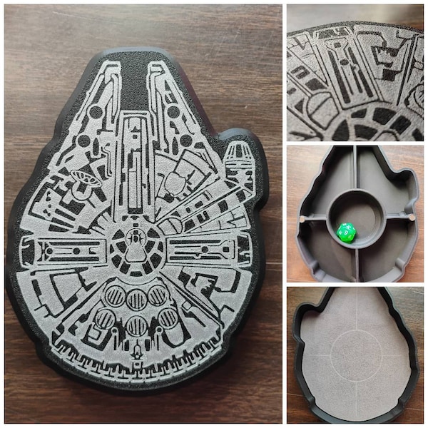 Star Wars Millennium Falcon Dnd Dice Tray - Etsy