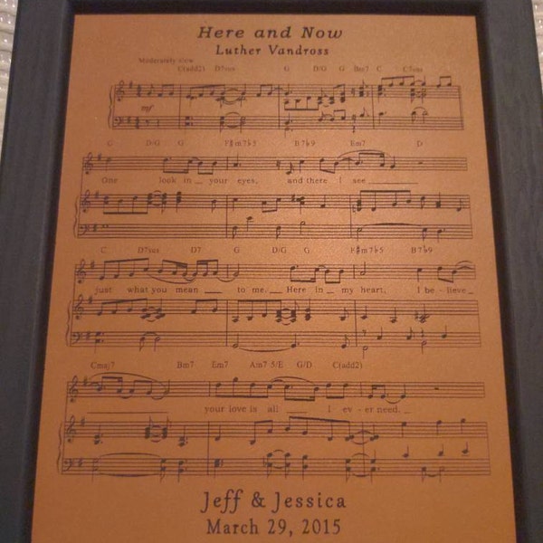 Leatherwork Anniversary Gift Sheet Music Notes Gift, 3rd Anniversary ...