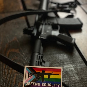 Defend Equality Trans Flag and Rifle Hard Enamel Pin - Etsy