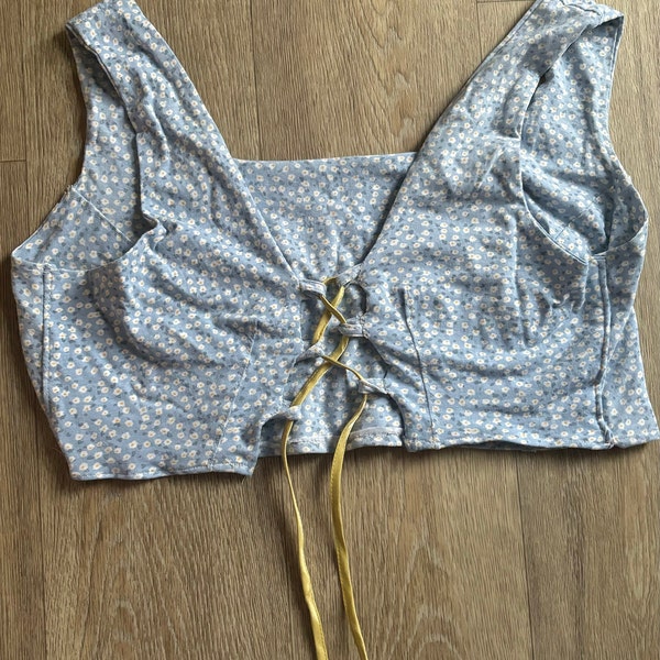 Tie-back Crop Top Sewing Pattern: Square Neck (A4 PDF) - Etsy