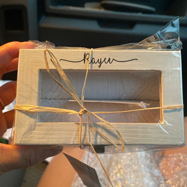 Mr & Mrs Ring Box, Personalized Ring Box, Wedding Box, Wooden Ring Box ...