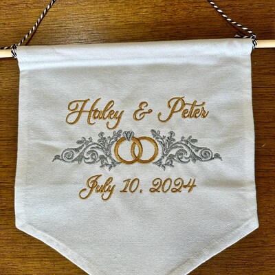 Wedding Frame Embroidery Design in SATIN STITCH for Monogram and ...