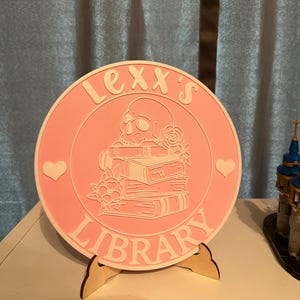 Library Street Sign Bookshelf Sign Personalized Laser Engraved Bookish ...