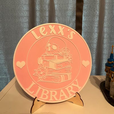 Library Street Sign Bookshelf Sign Personalized Laser Engraved Bookish ...