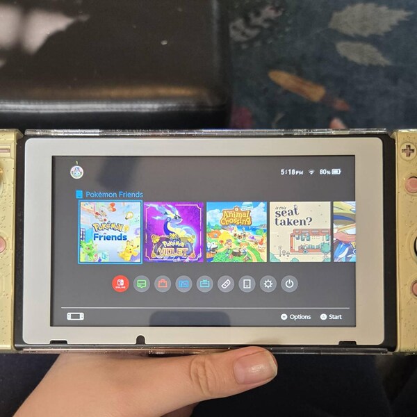 Transparent Clear DPAD - White Accents - Custom Joycons for the Nintend ...