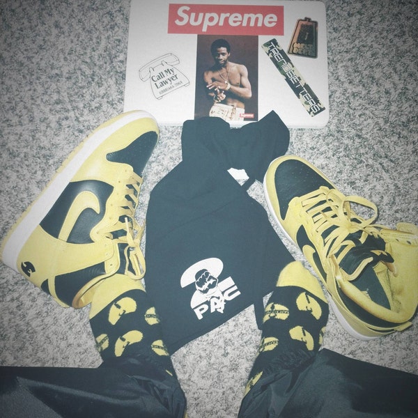 2pac Beanie Tie Yellow Hip-hop Hat Tupac Inspired by Street Knowledge ...