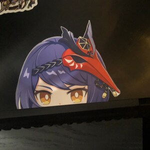 Wriothesley Peeker Holographic Sticker Genshin Stickers Genshin Impact ...