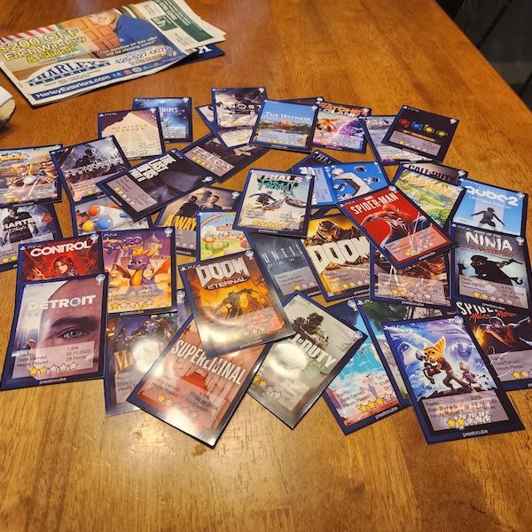 10 Personalised Platinum Trophy Cards - Etsy UK